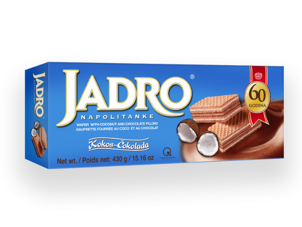 Jadro wafels (kokos chocolade) – Lekker uit Kroatië